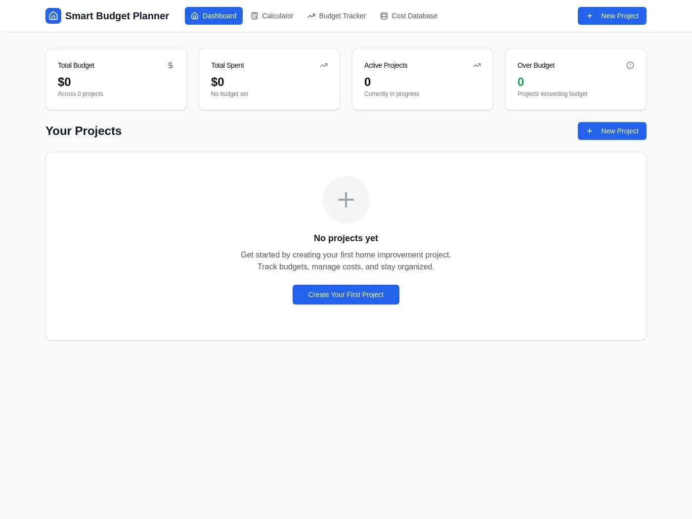 Smart Home Improvement Budget Planner
