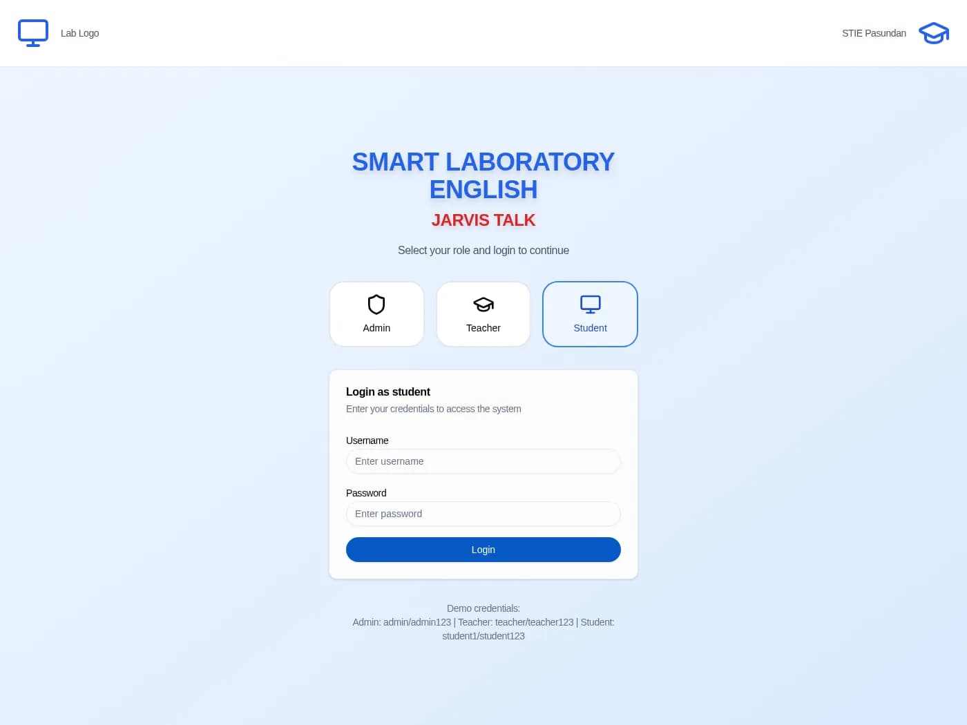 SMART LABORATORY ENGLISH - JARVIS TALK Software for Offline English Lab Management