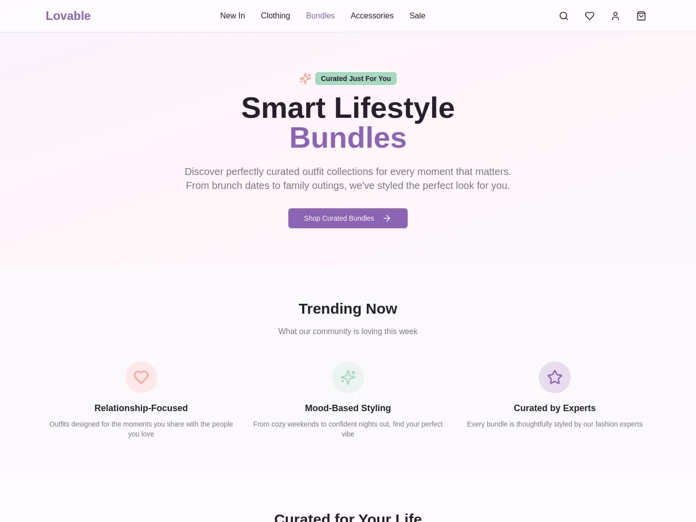 Smart Lifestyle Bundles - Curated Fashion Shopping Experience