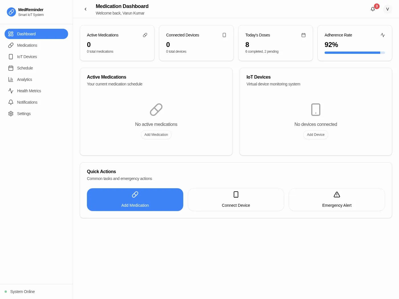 Smart Medication Reminder with Virtual IoT Integration