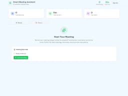 Smart Meeting Assistant for Efficient Note-Taking and Summaries