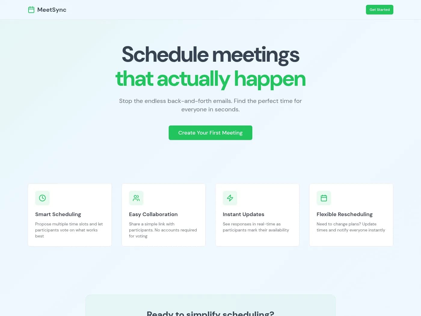 Smart Meeting Scheduler Web App