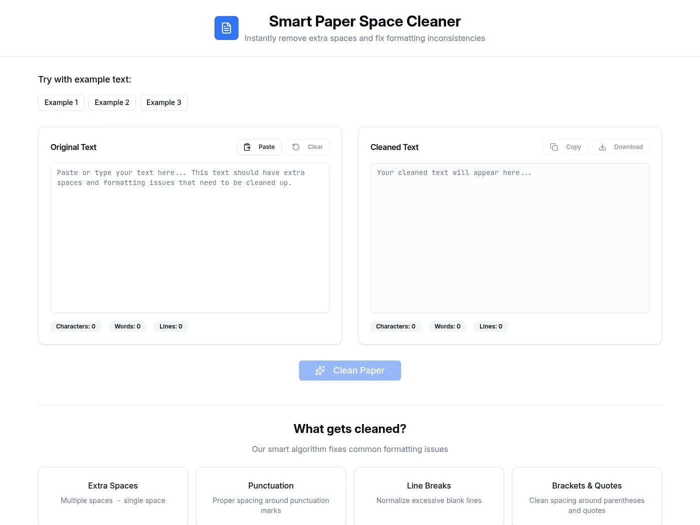 Smart Paper Space Cleaner