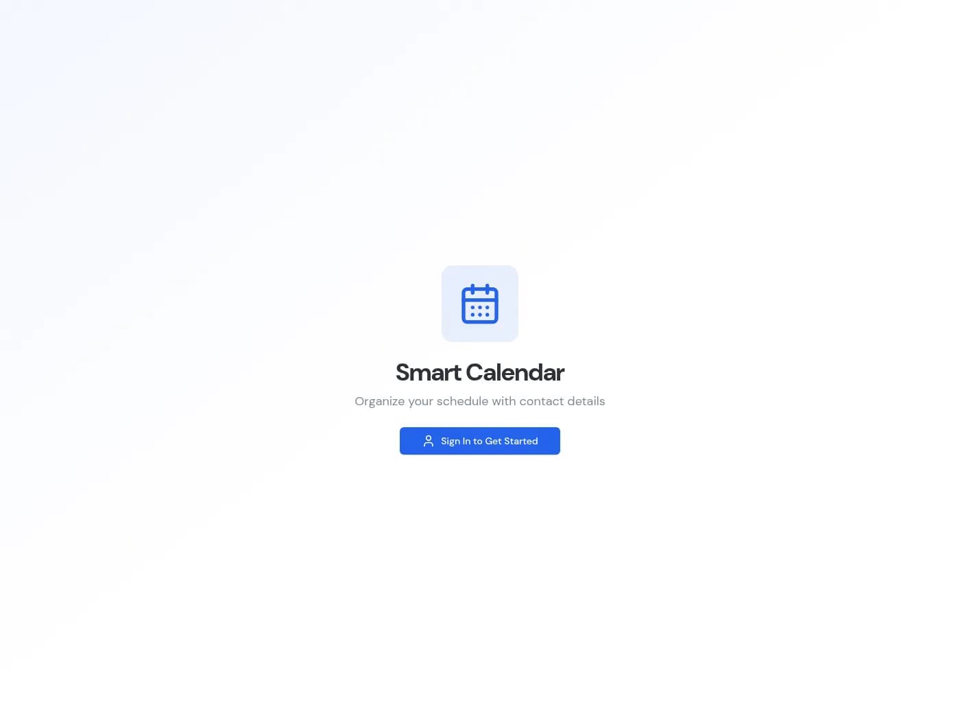 Smart Personal Calendar with Contact Features