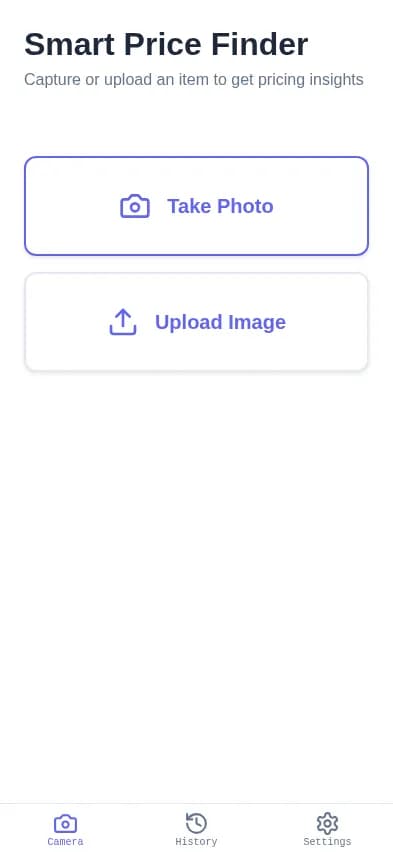 Smart Price Finder: Intelligent Item Valuation & Marketplace Pricing Android App