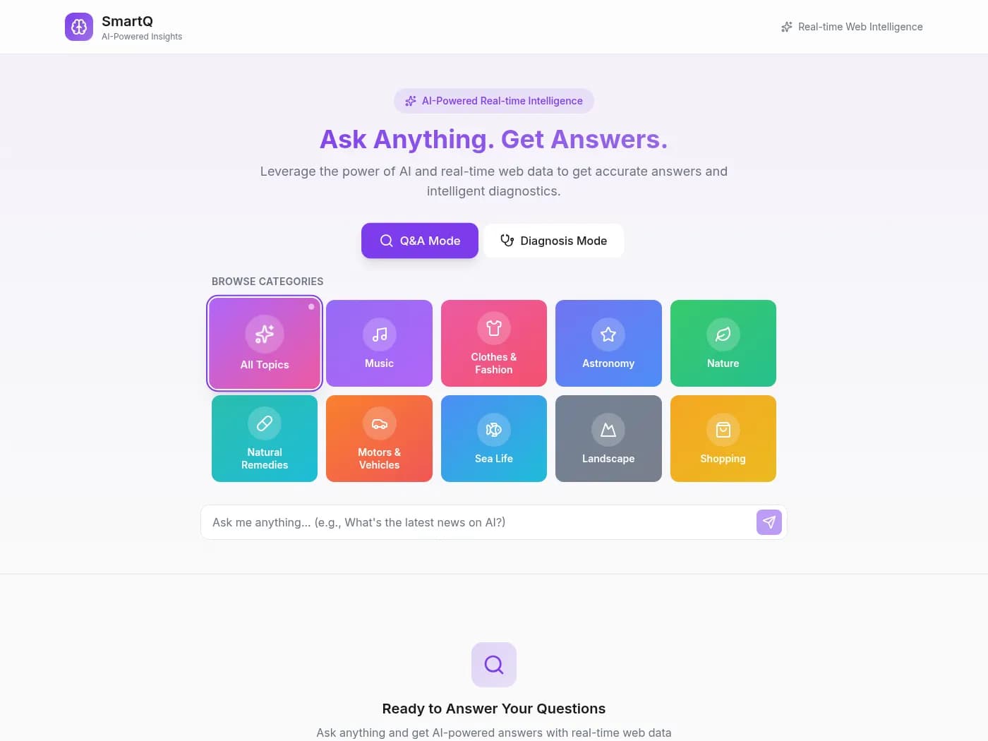 Smart Internet-Powered Q&A and Diagnosis App