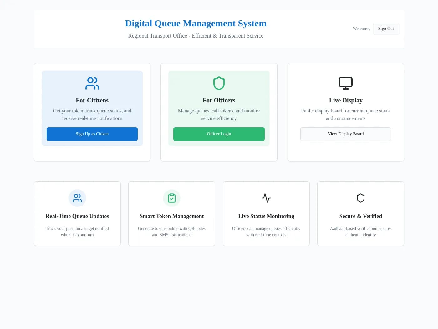 Smart Queue Management System for Government Offices