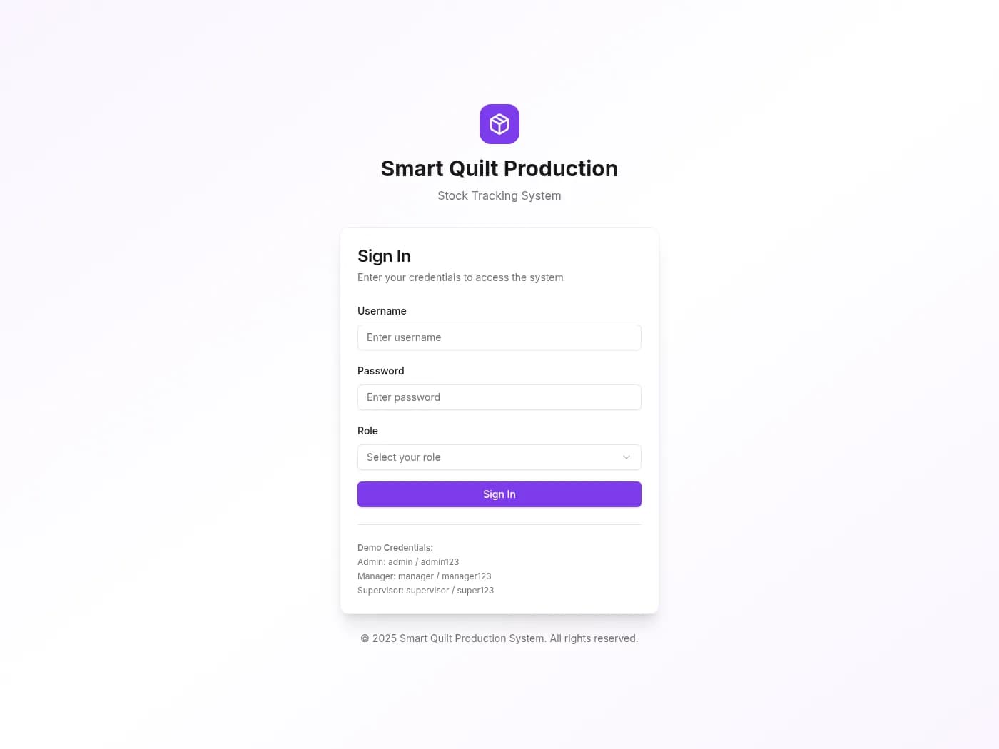 Smart Quilt Production & Stock Tracking System