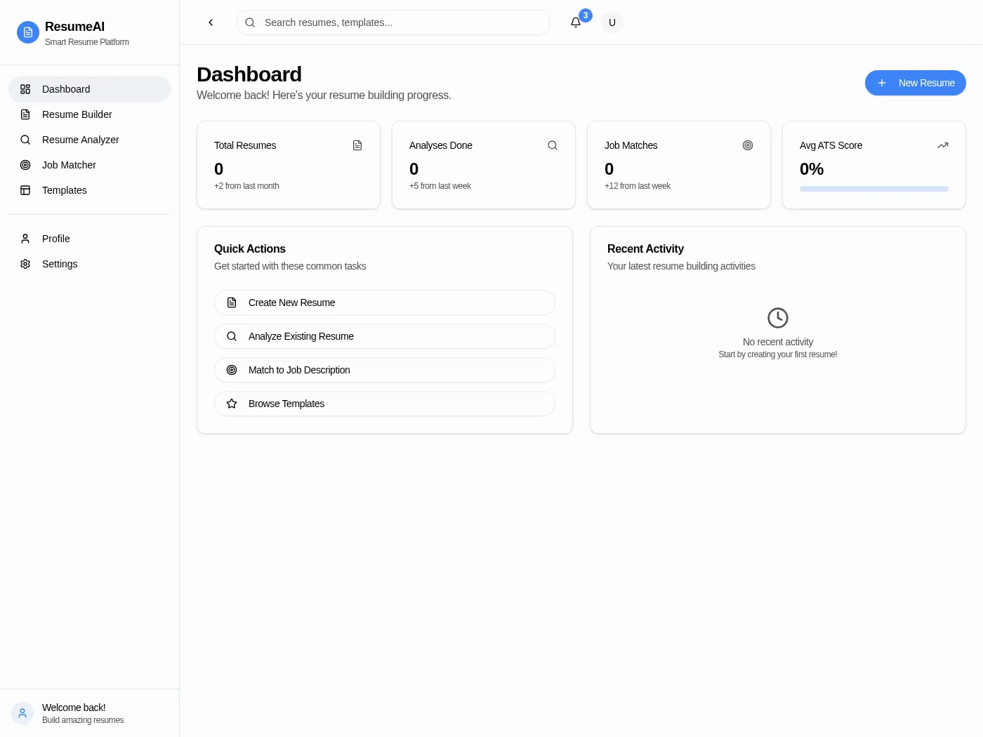 Smart Resume Builder & Analyzer Platform