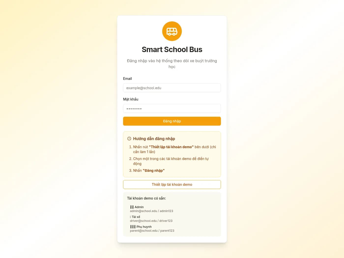 Smart School Bus Web Platform