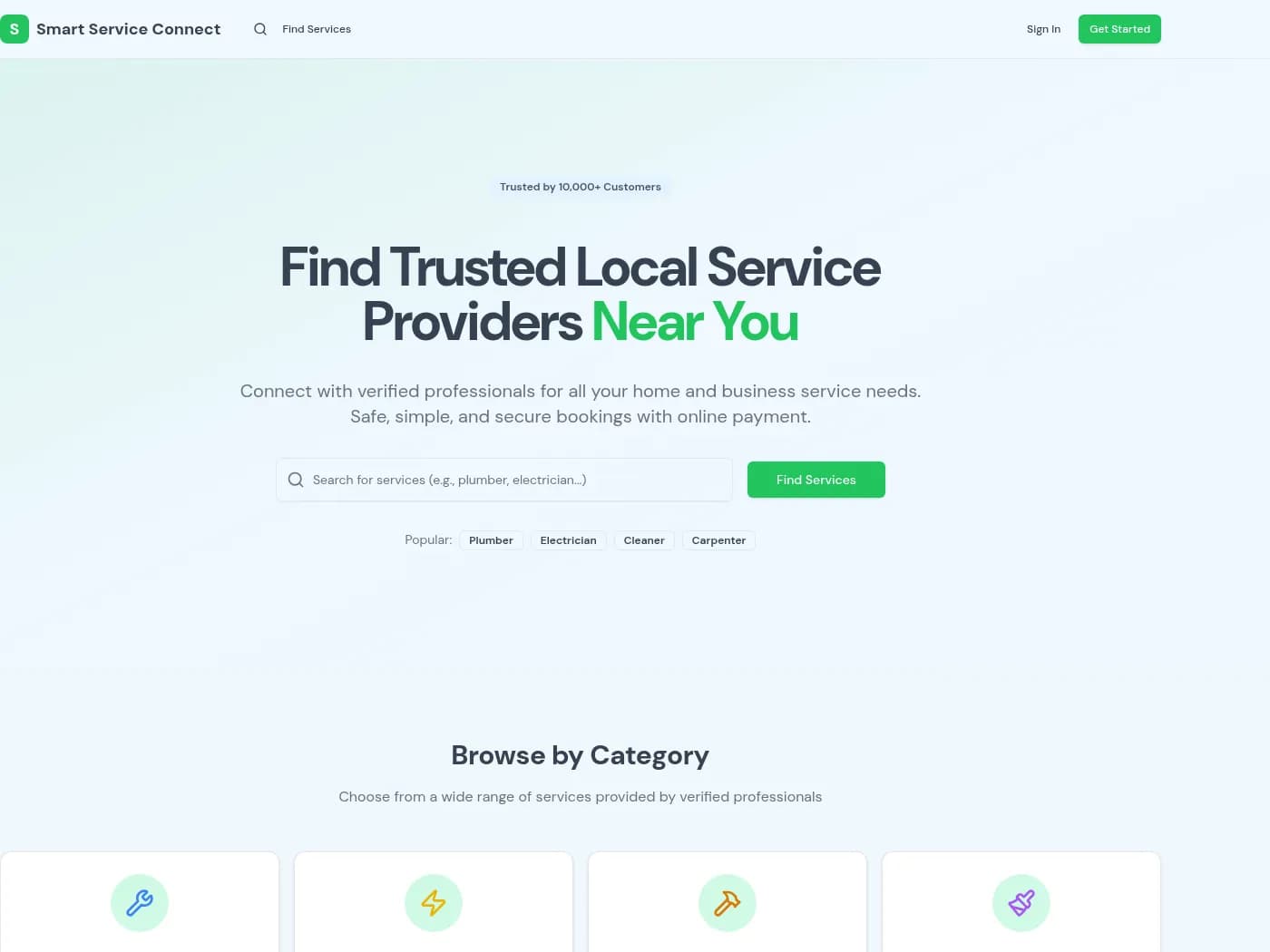 Smart Service Connect: A Trusted Web Platform for On-Demand Local Services