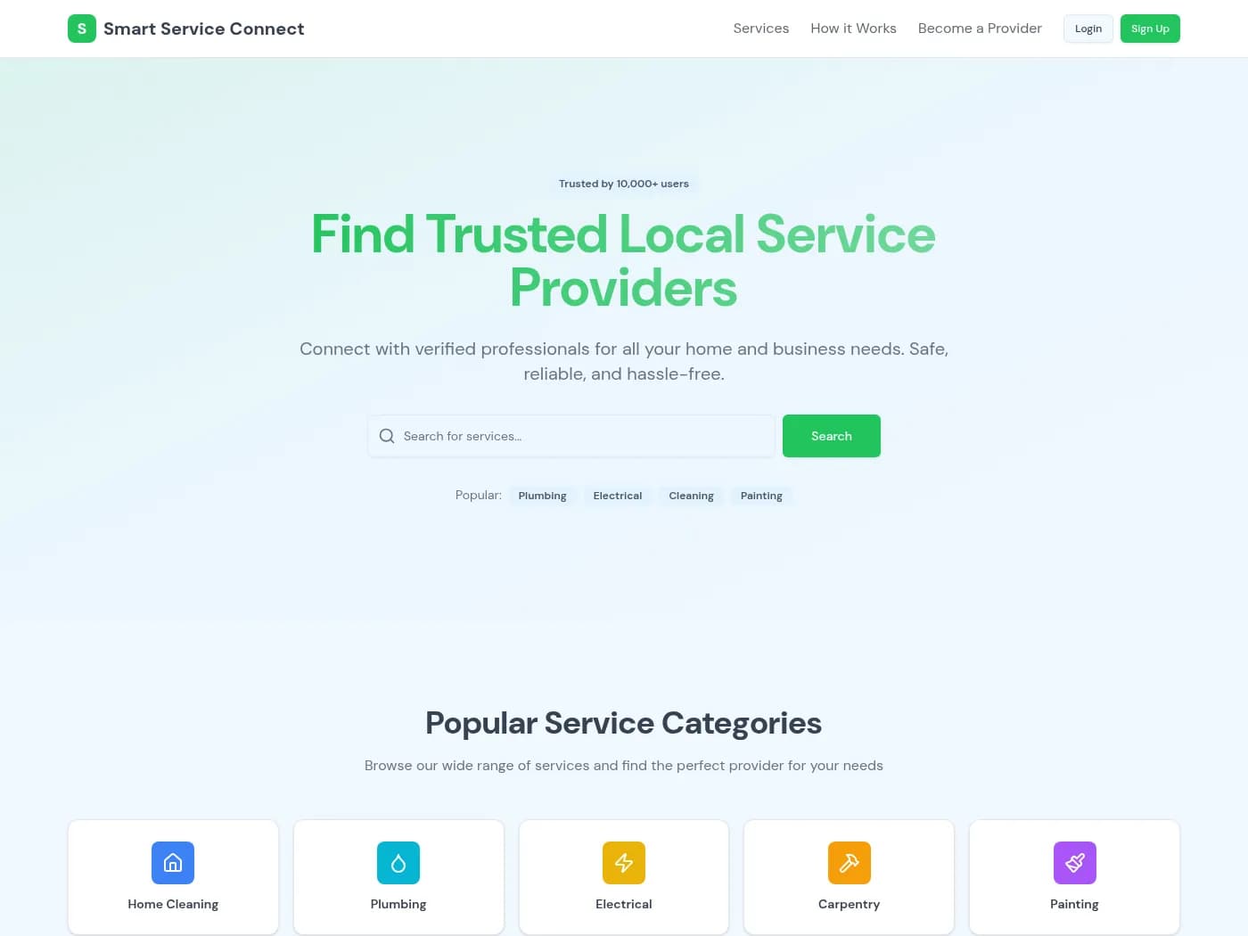 Smart Service Connect – Trusted Digital Platform for Local On-Demand Services