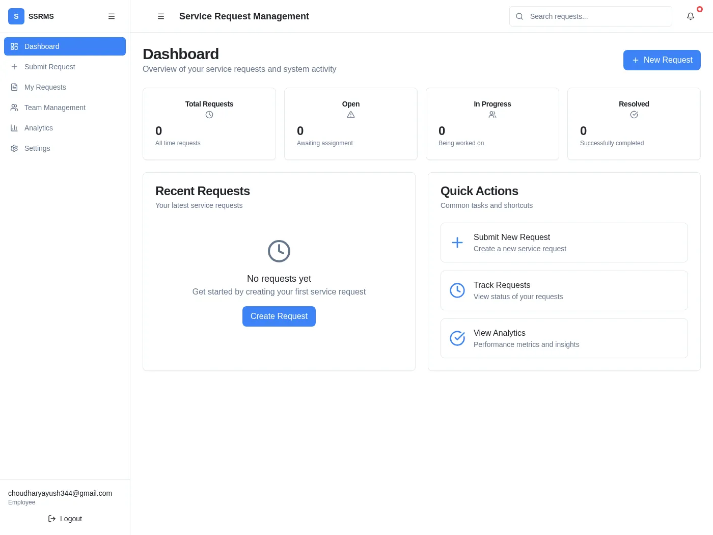 Smart Service Request Management System (SSRMS)