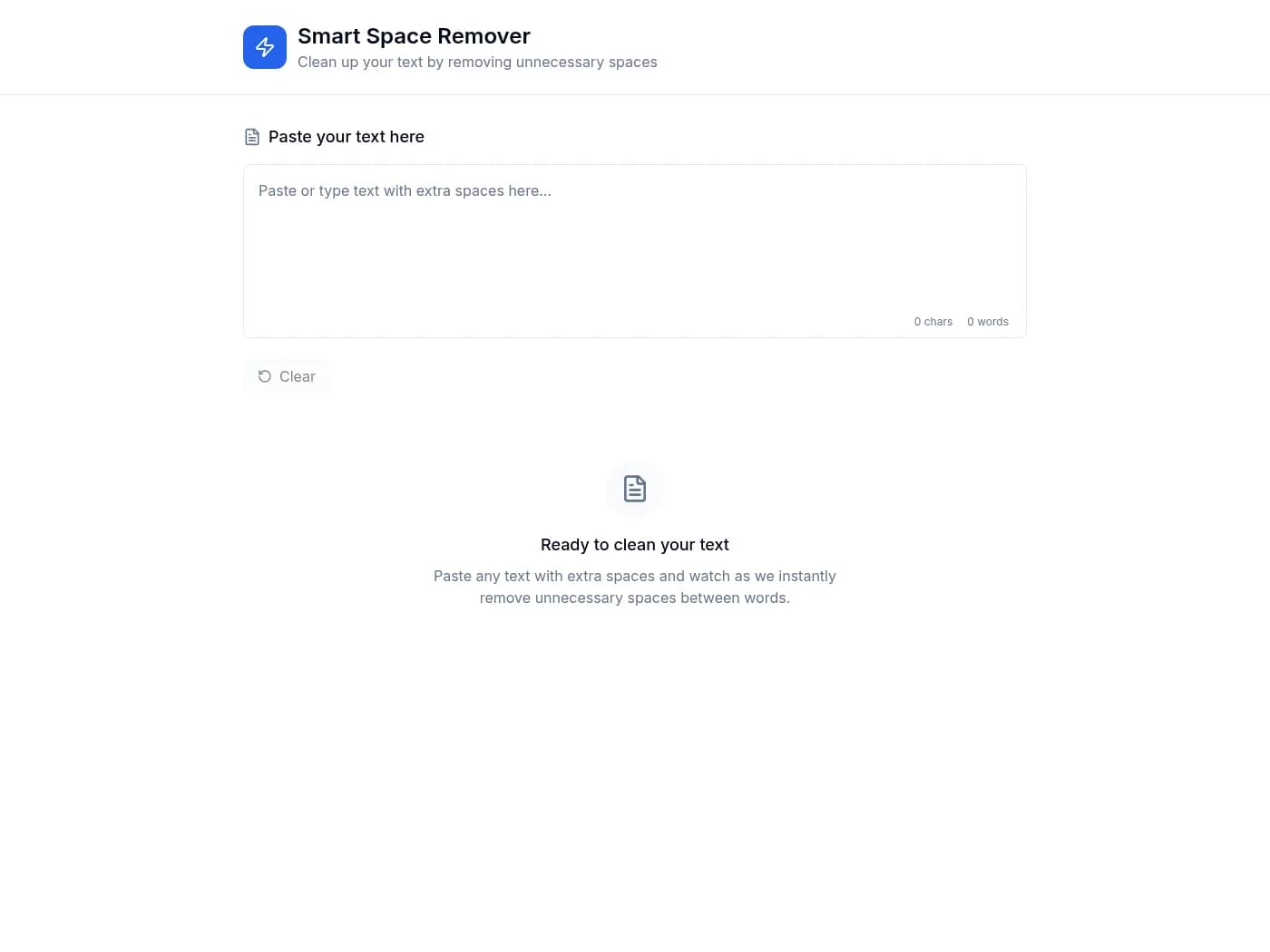 Smart Space Remover: Text Cleanup Tool