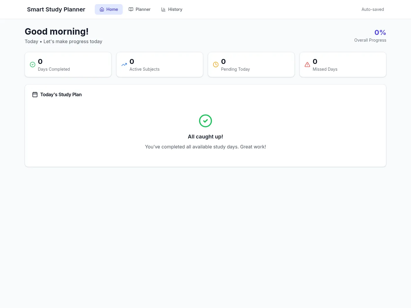 Smart Study Planner & Progress Tracker
