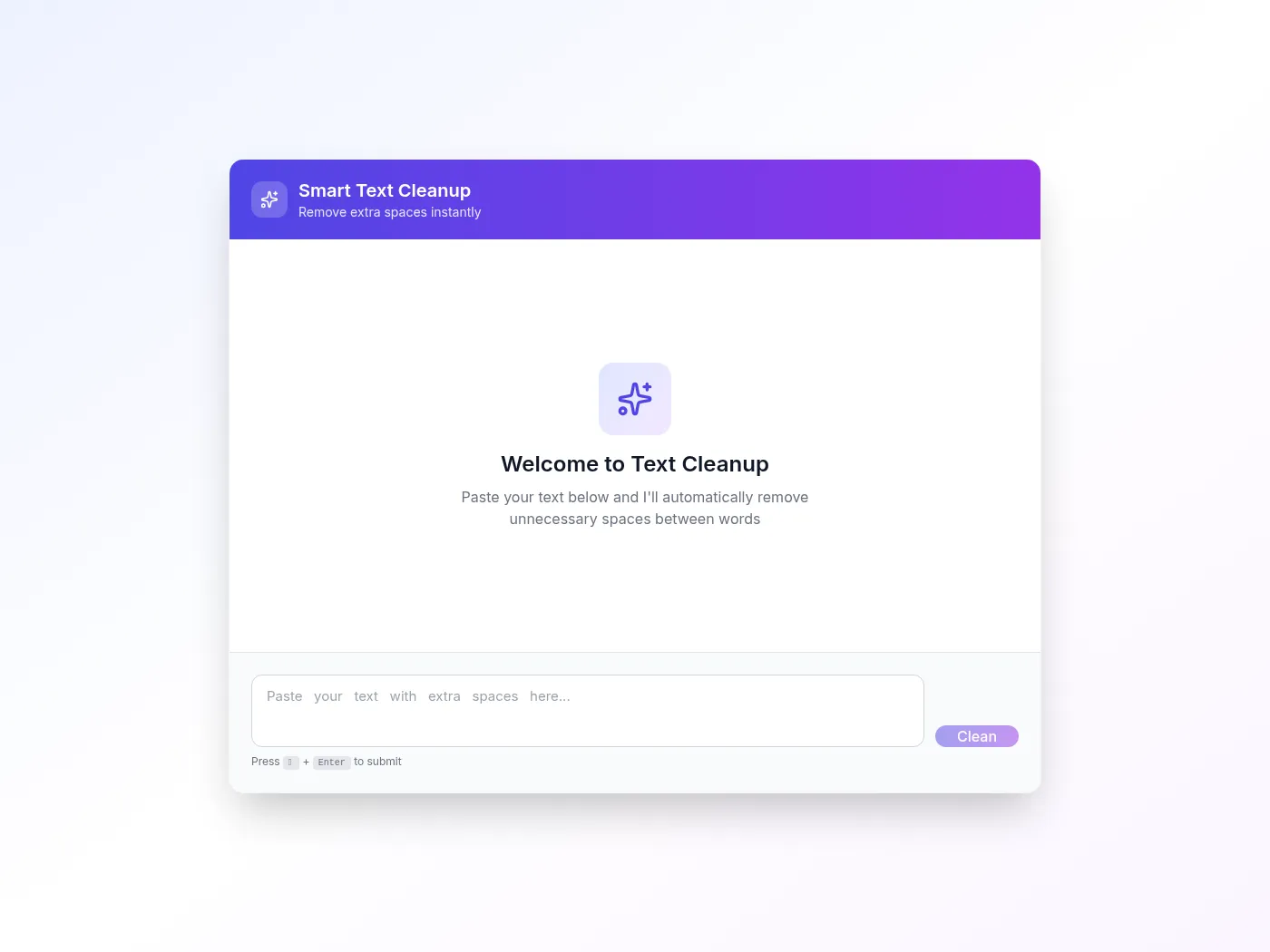 Smart Text Cleanup Chat Tool