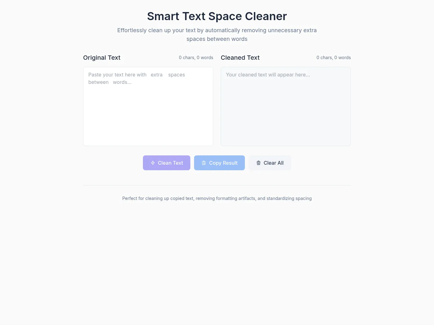Smart Text Space Cleaner
