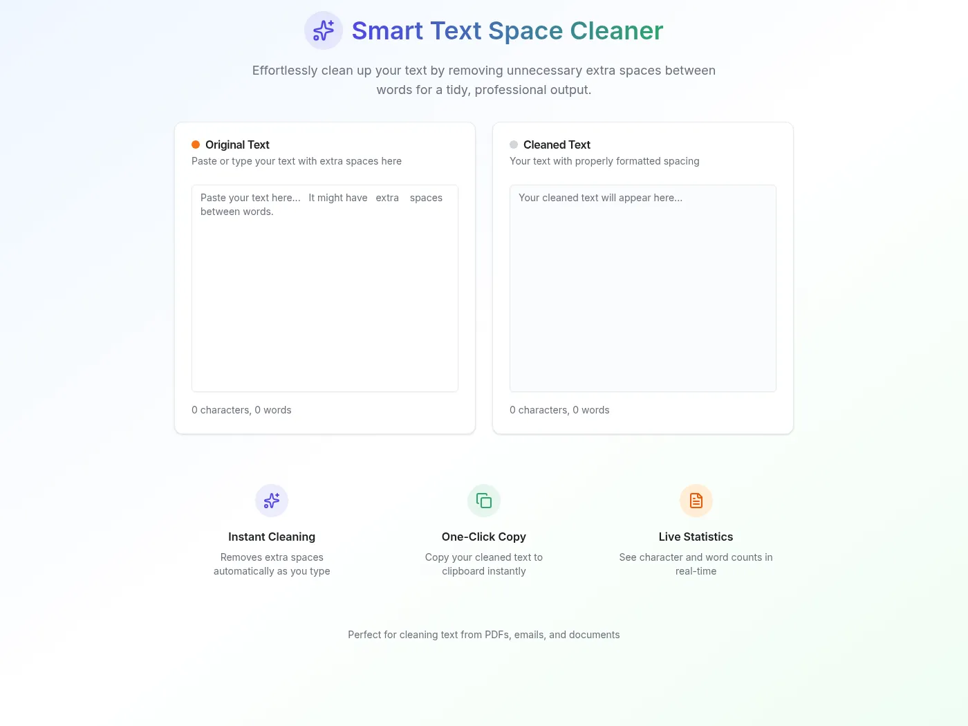 Smart Text Space Cleaner