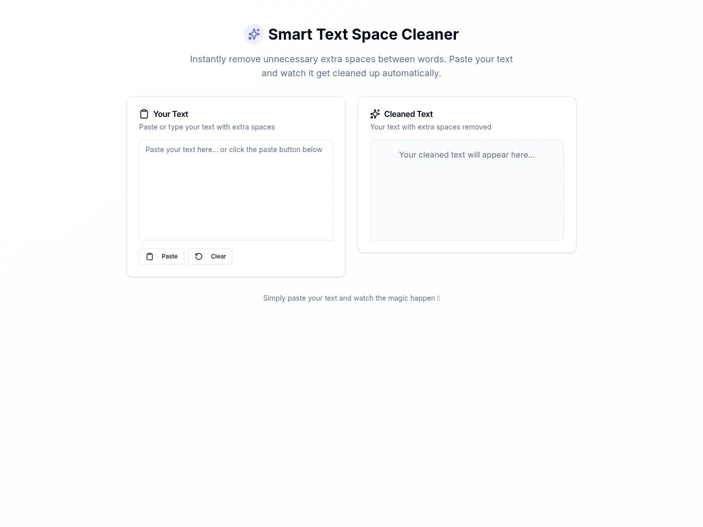 Smart Text Space Cleaner