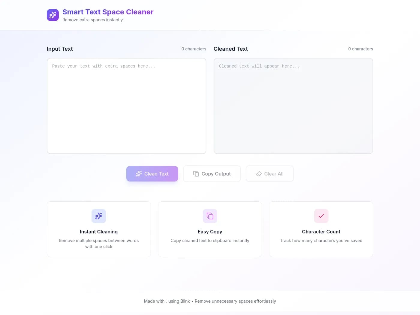 Smart Text Space Cleaner
