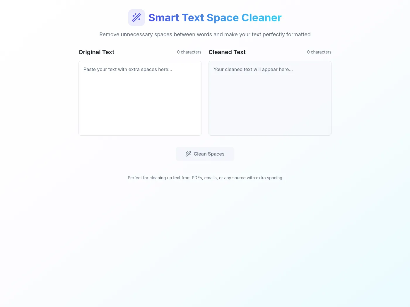 Smart Text Space Cleaner