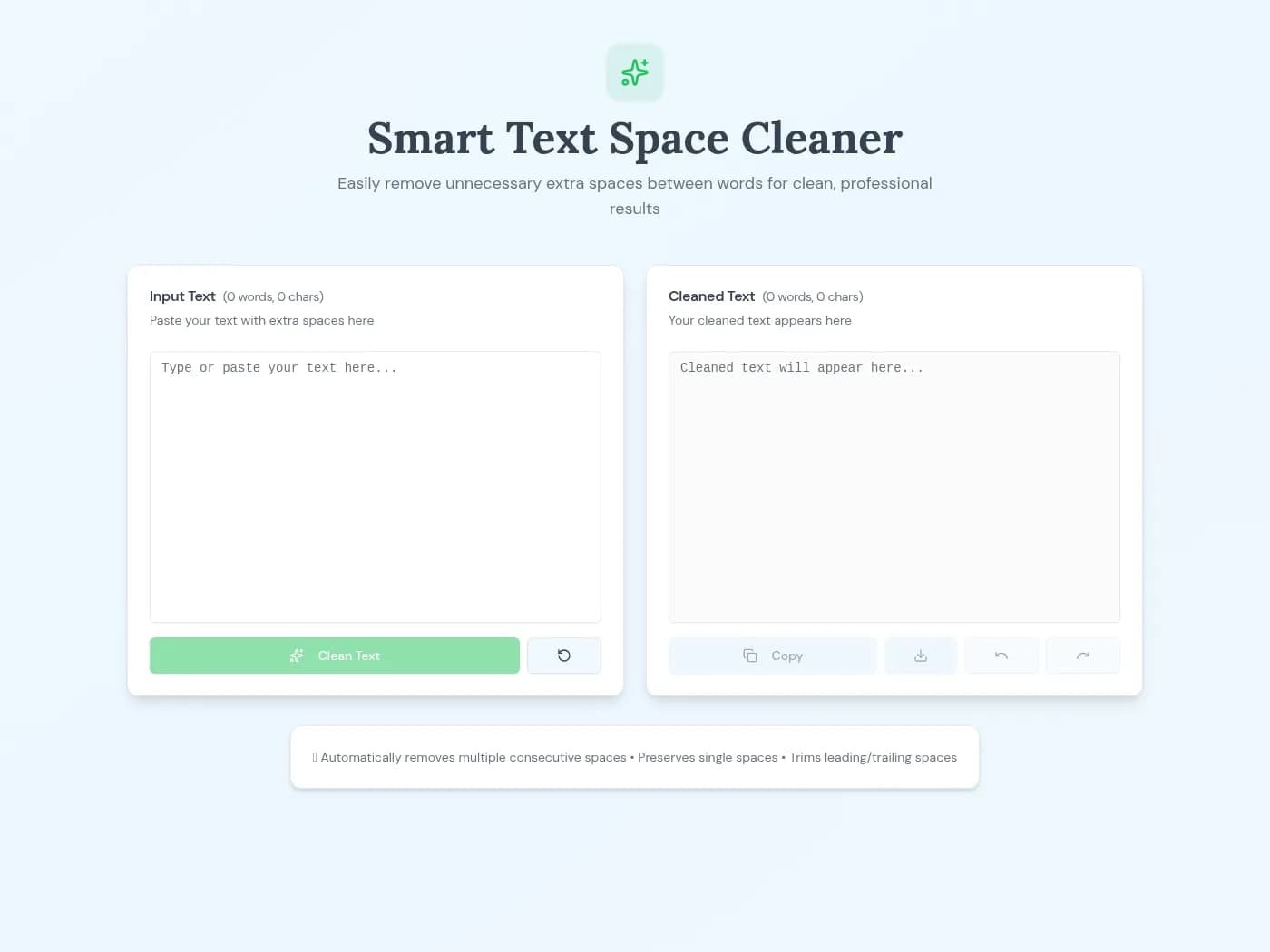 Smart Text Space Cleaner