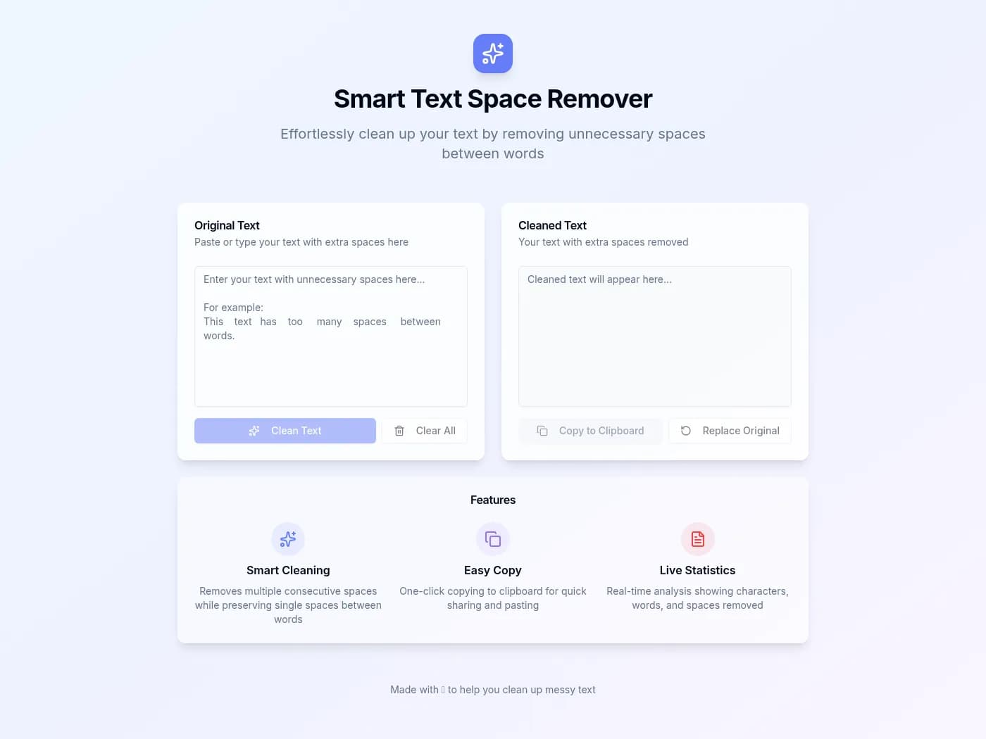 Smart Text Space Remover