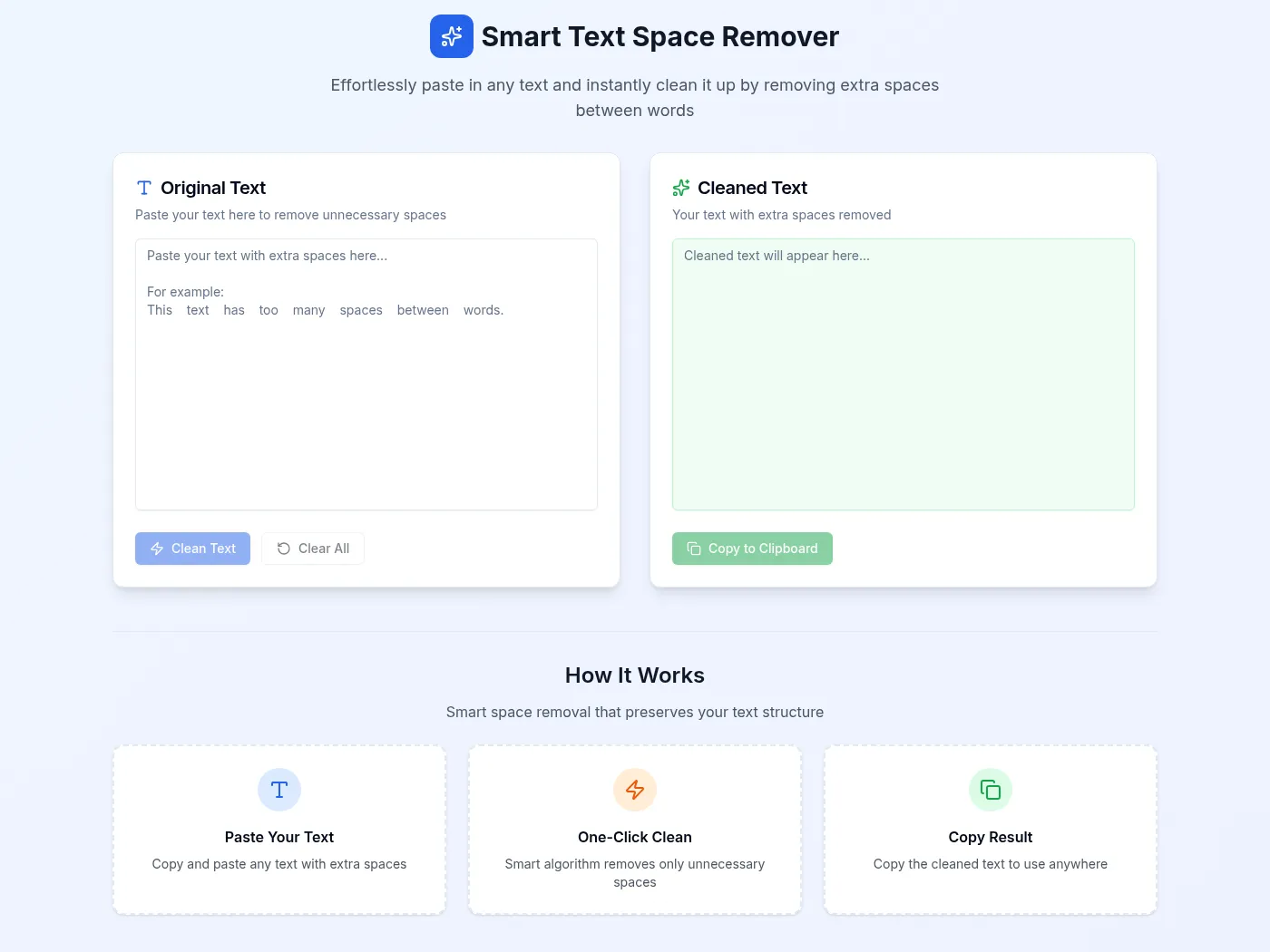 Smart Text Space Remover