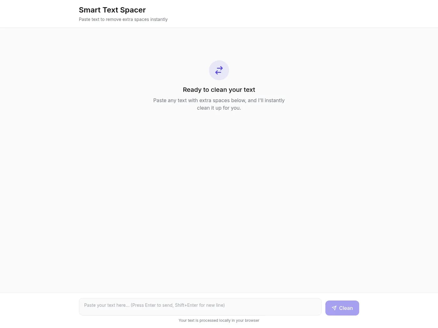 Smart Text Spacer: Efficient Text Cleanup Chat Tool