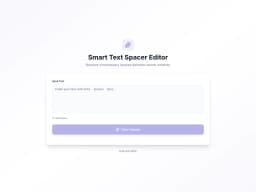 Smart Text Spacer Editor