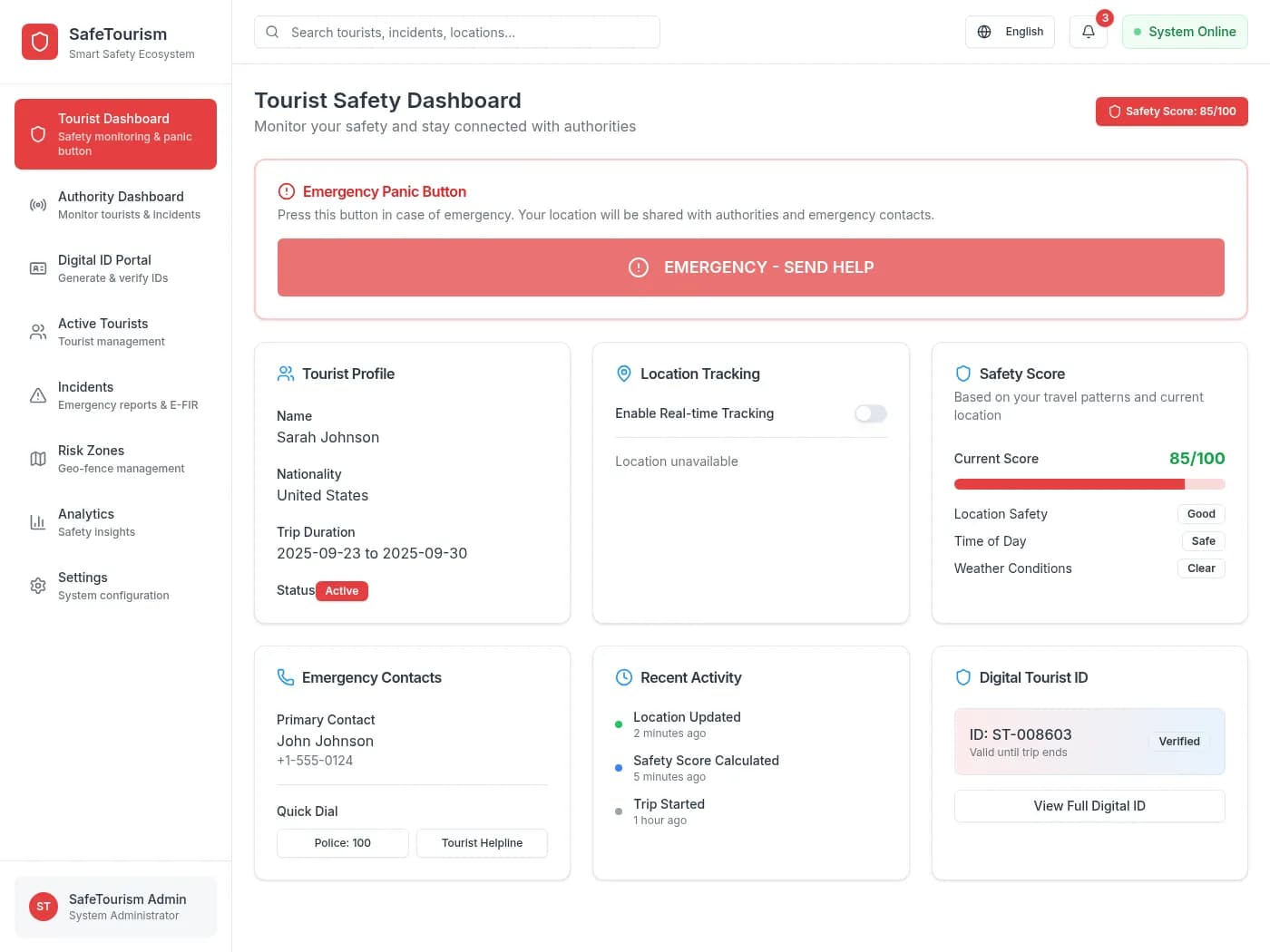 Smart Tourist Safety Monitoring & Incident Response Ecosystem