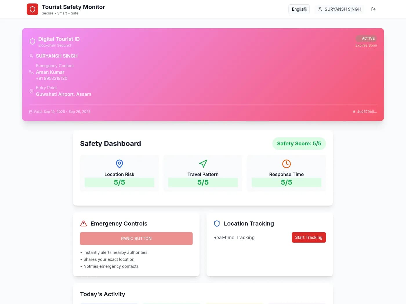 Smart Tourist Safety Monitoring & Incident Response System