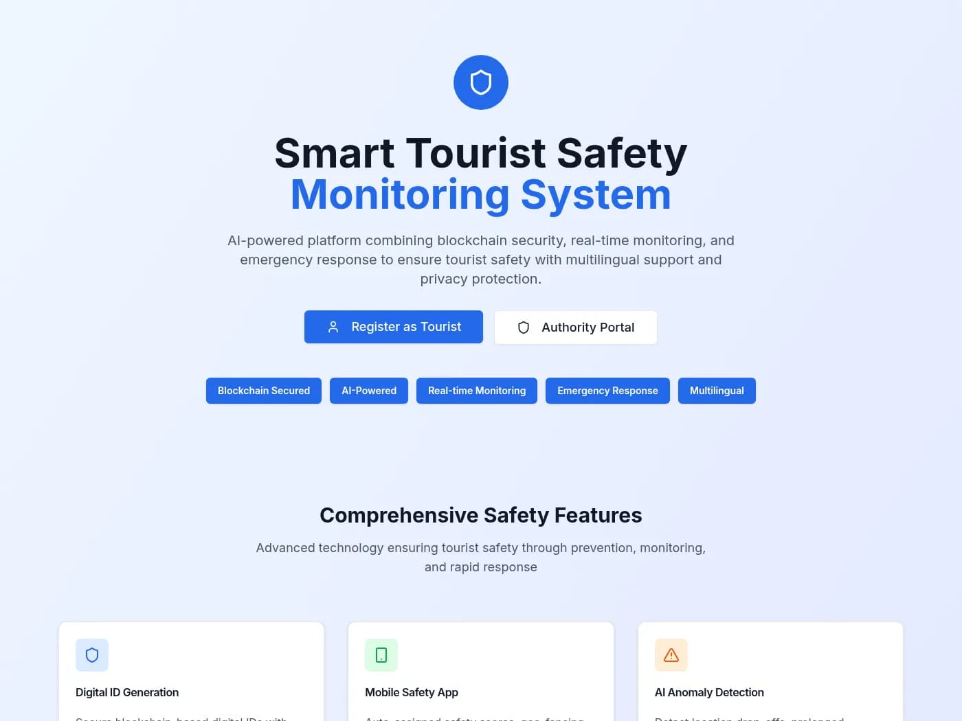 Smart Tourist Safety Monitoring & Incident Response System