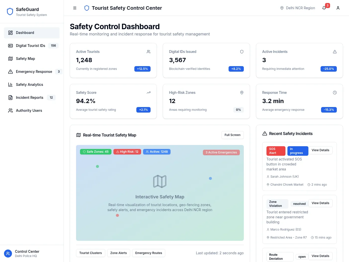 Smart Tourist Safety Monitoring & Incident Response System