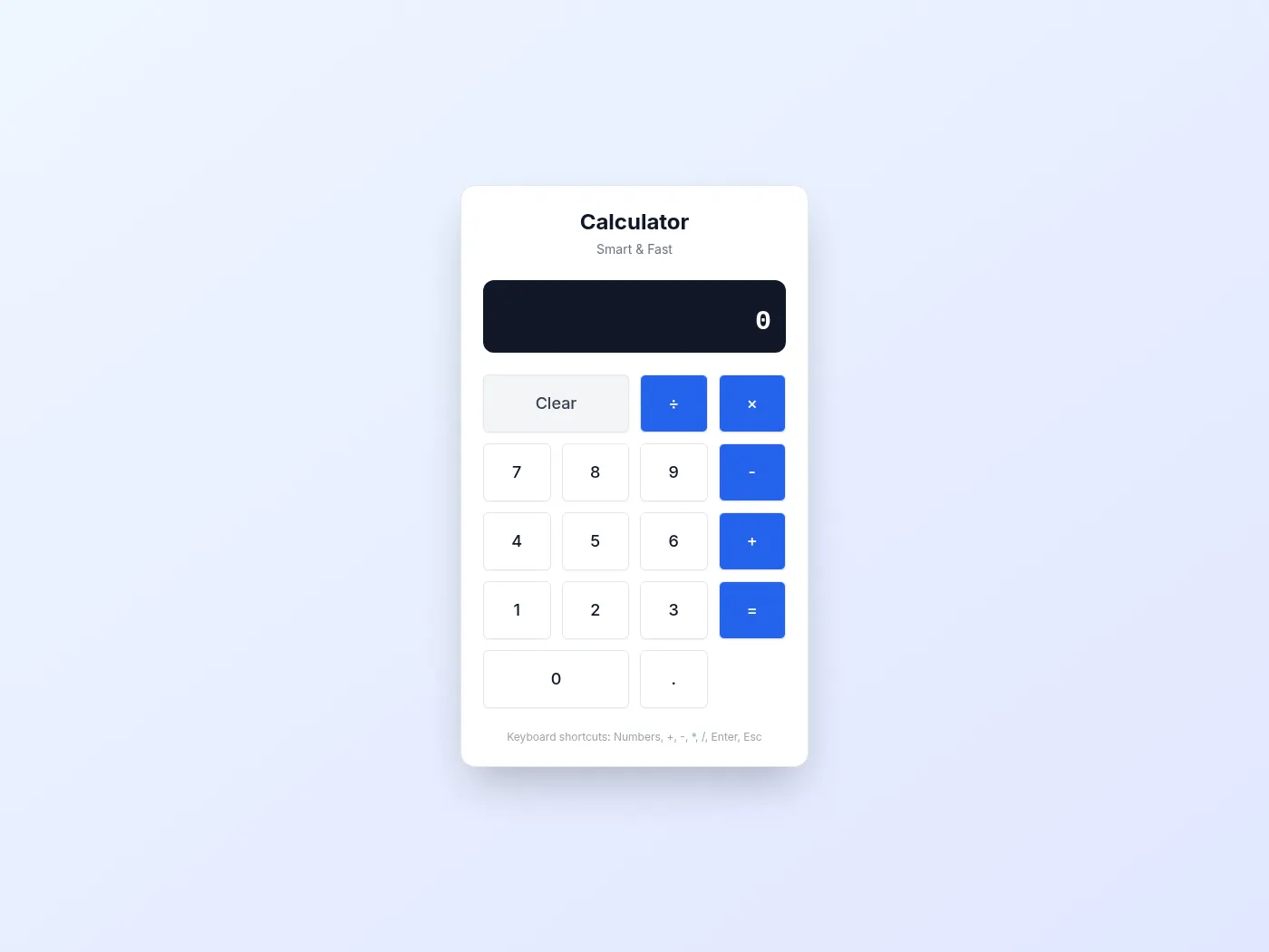 Smart Web Calculator