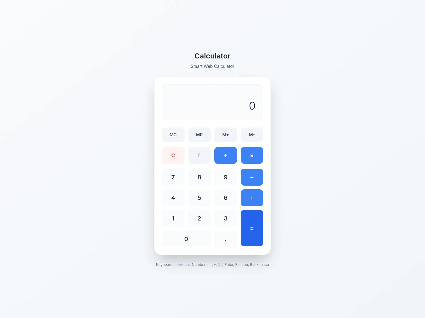 Smart Web Calculator