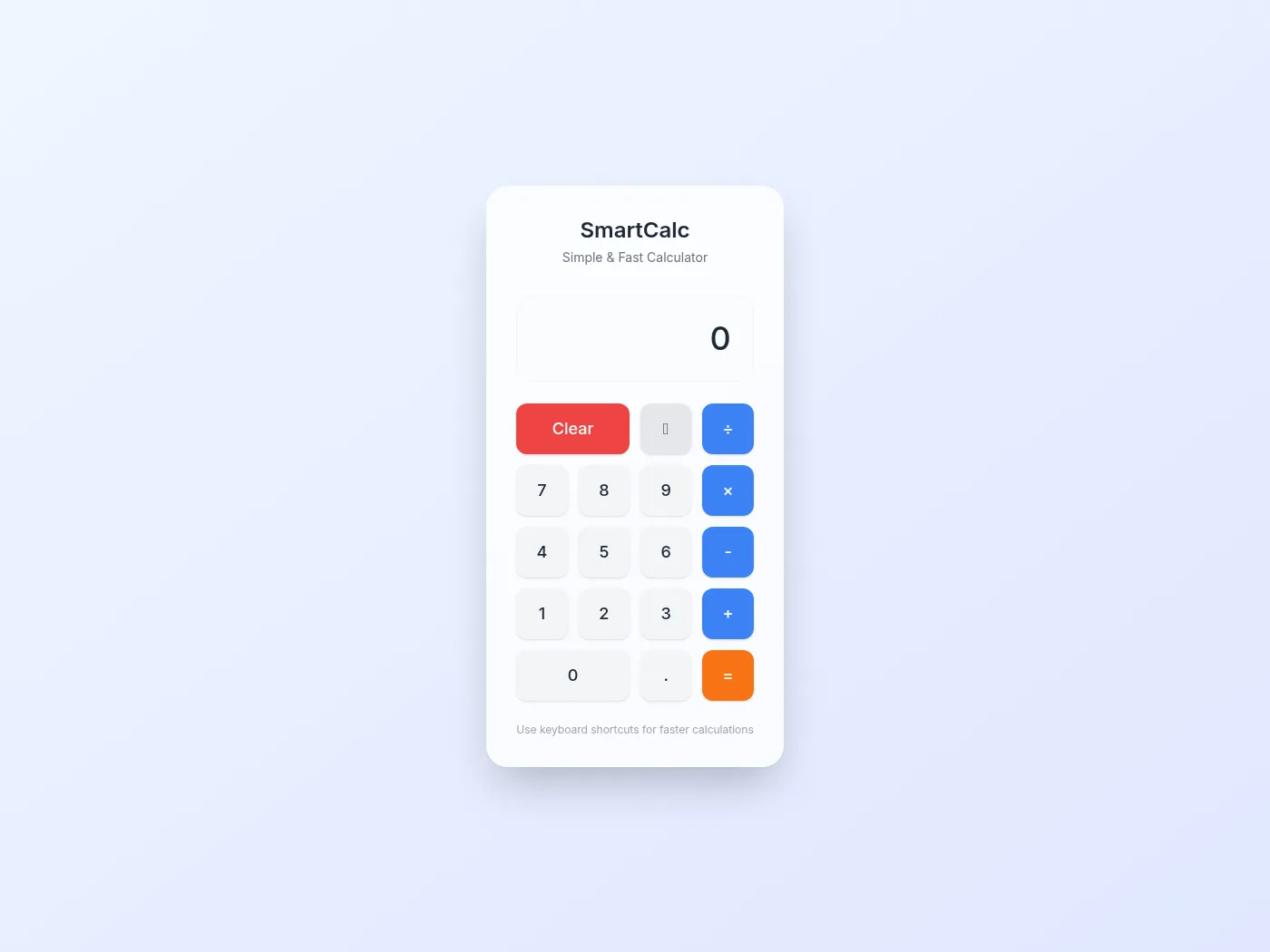 SmartCalc: A Simple and Fast Web Calculator
