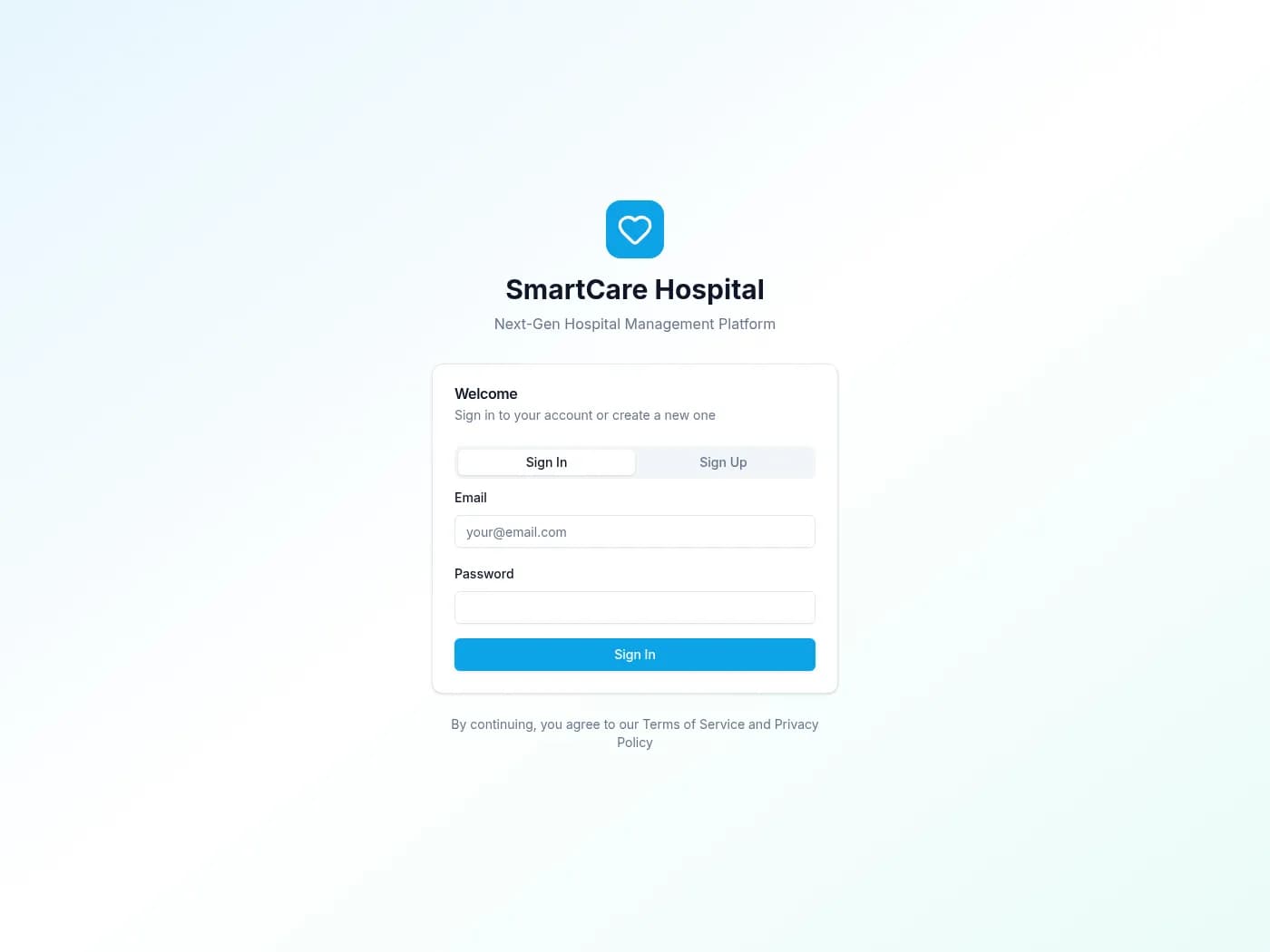 SmartCare Hospital Platform: Next-Gen Hospital Management Web App