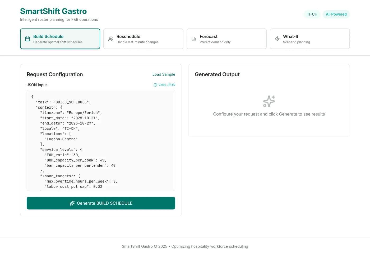 SmartShift Gastro — Roster Planner for Hospitality (F&B)