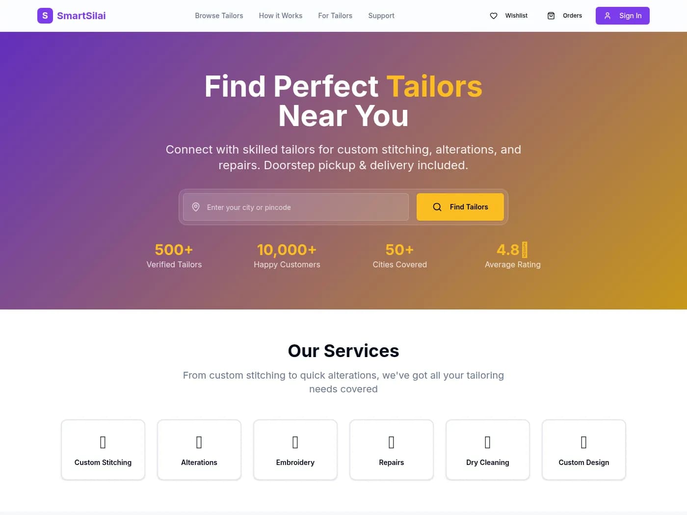 SmartSilai: Online Tailor Registration & Booking Platform