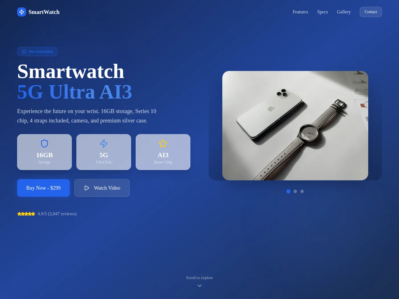 Smartwatch 5G Ultra Product Showcase