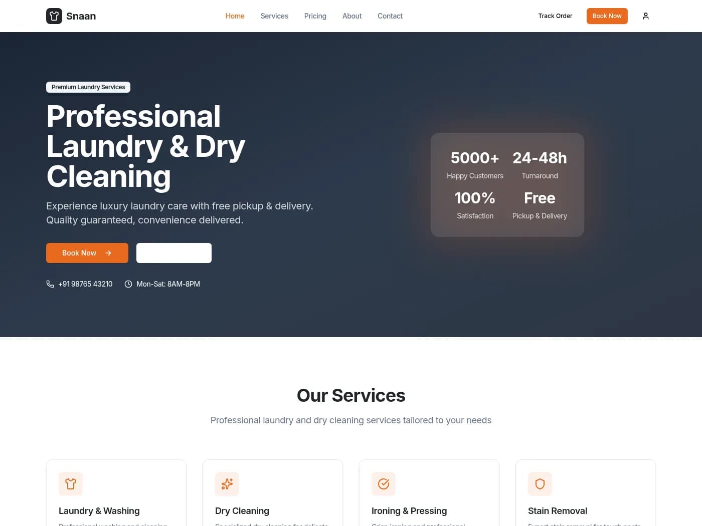 Snaan Laundry Service Platform