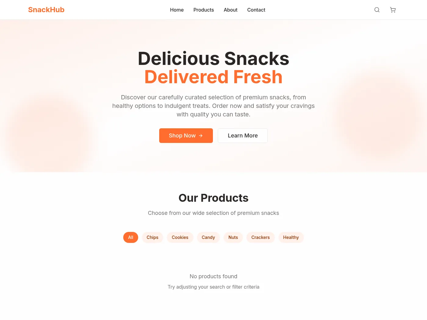 Snacks Business Web Platform
