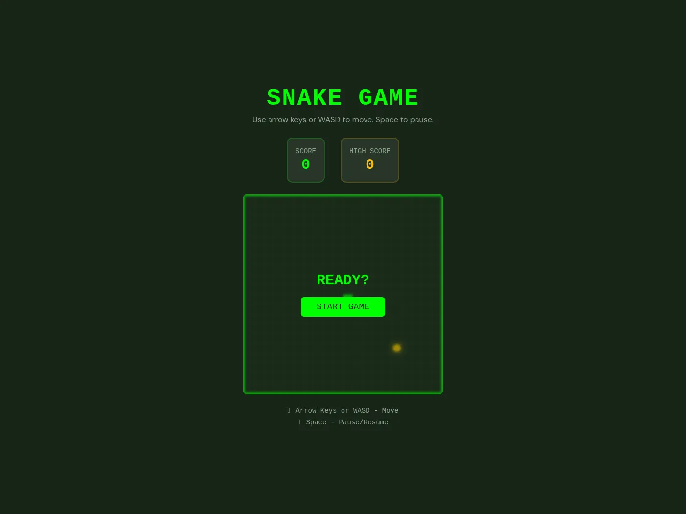 Classic Snake Game