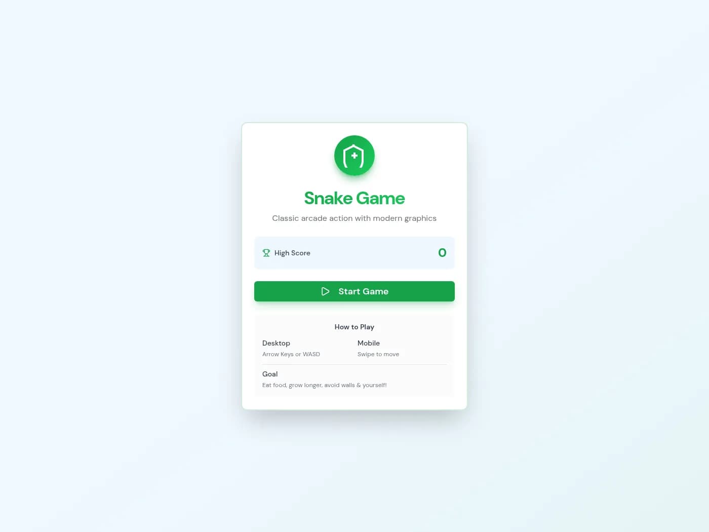 Advanced Snake Game with Enhanced Graphics