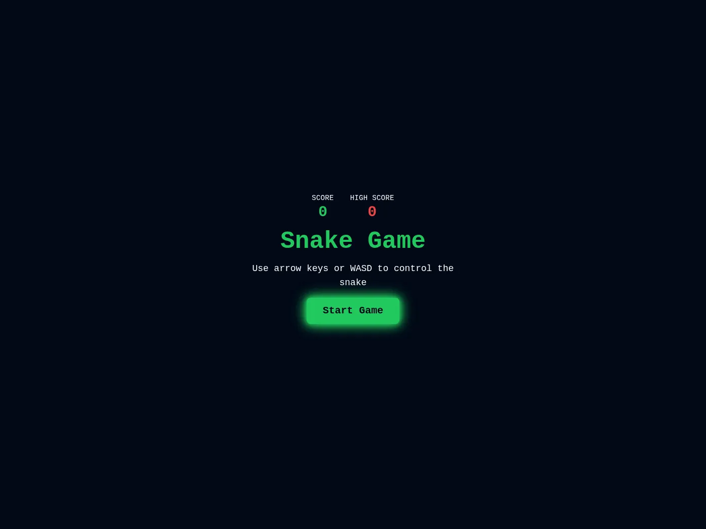 Classic Snake Game