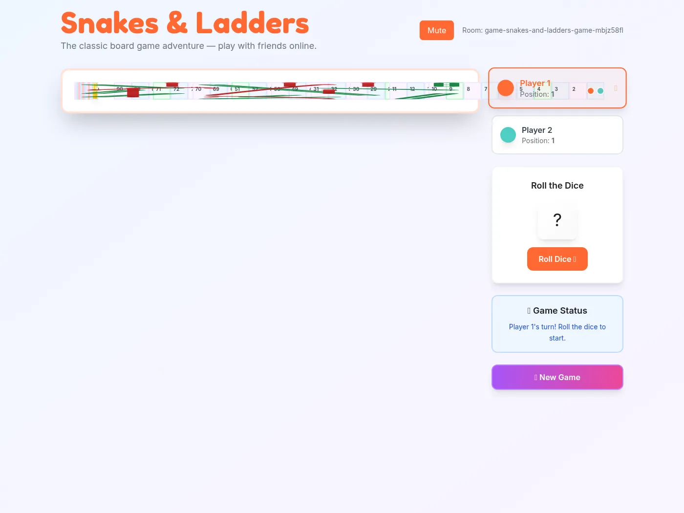 Snakes and Ladders Game