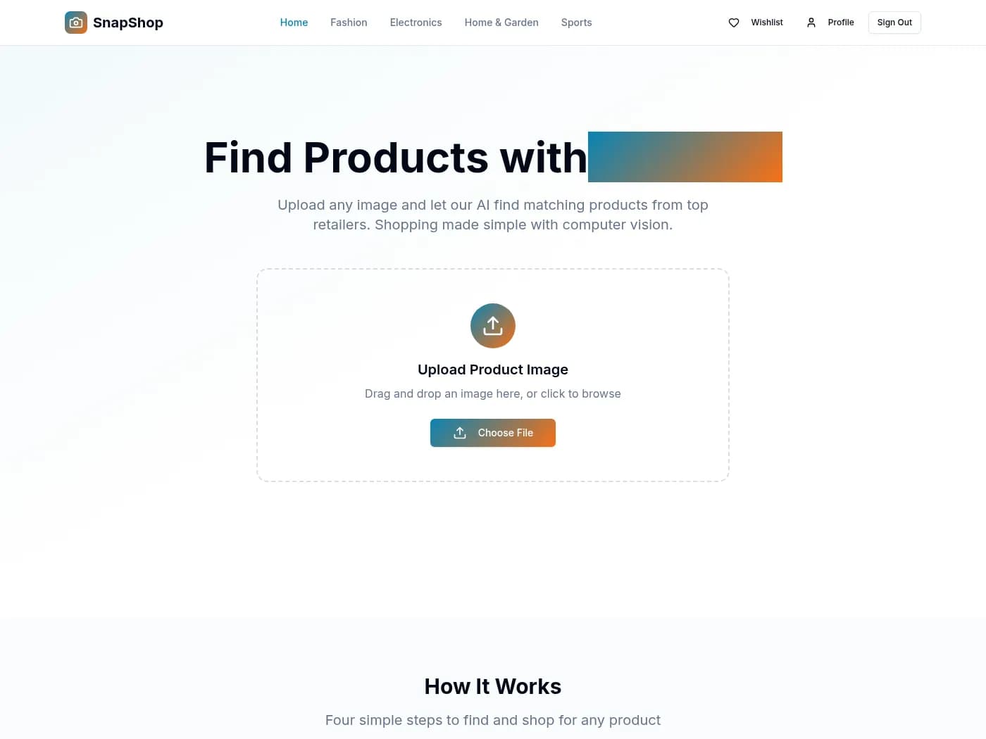 SnapShop: AI-Powered Image Search Shopping Platform