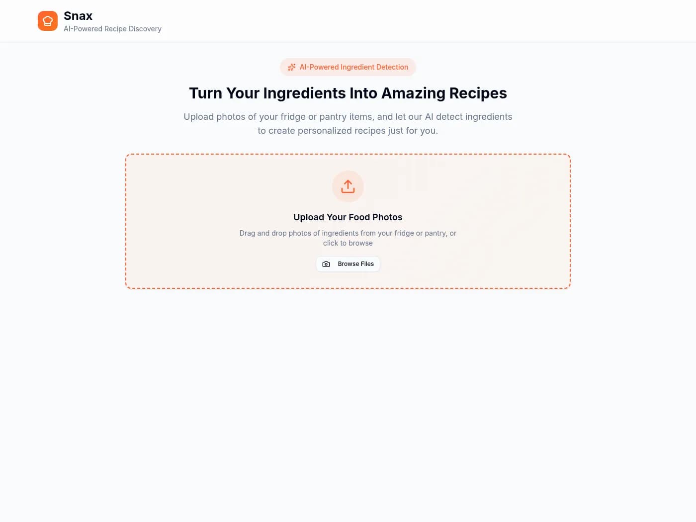 Snax: AI-Powered Food Recipe App