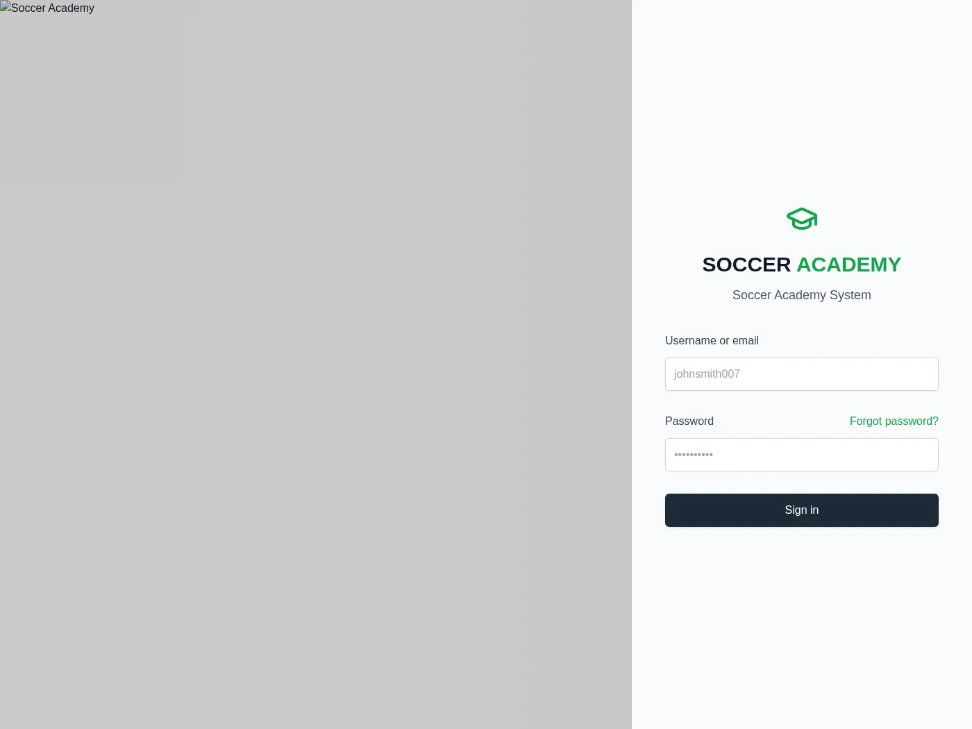 Soccer Academy Management System